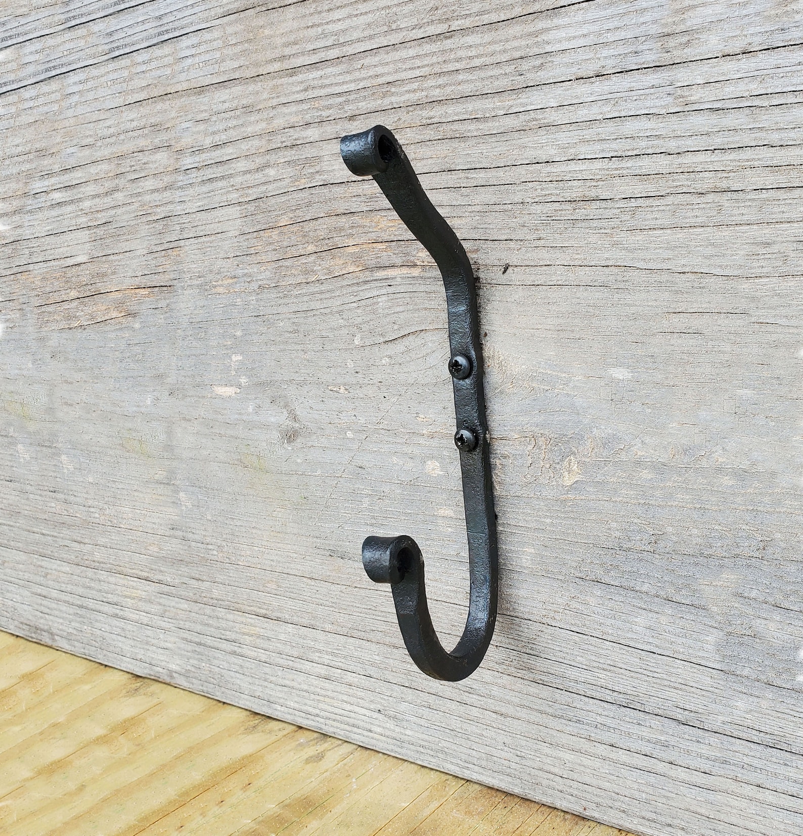 Hand Forged Double Wall Hook - Etsy