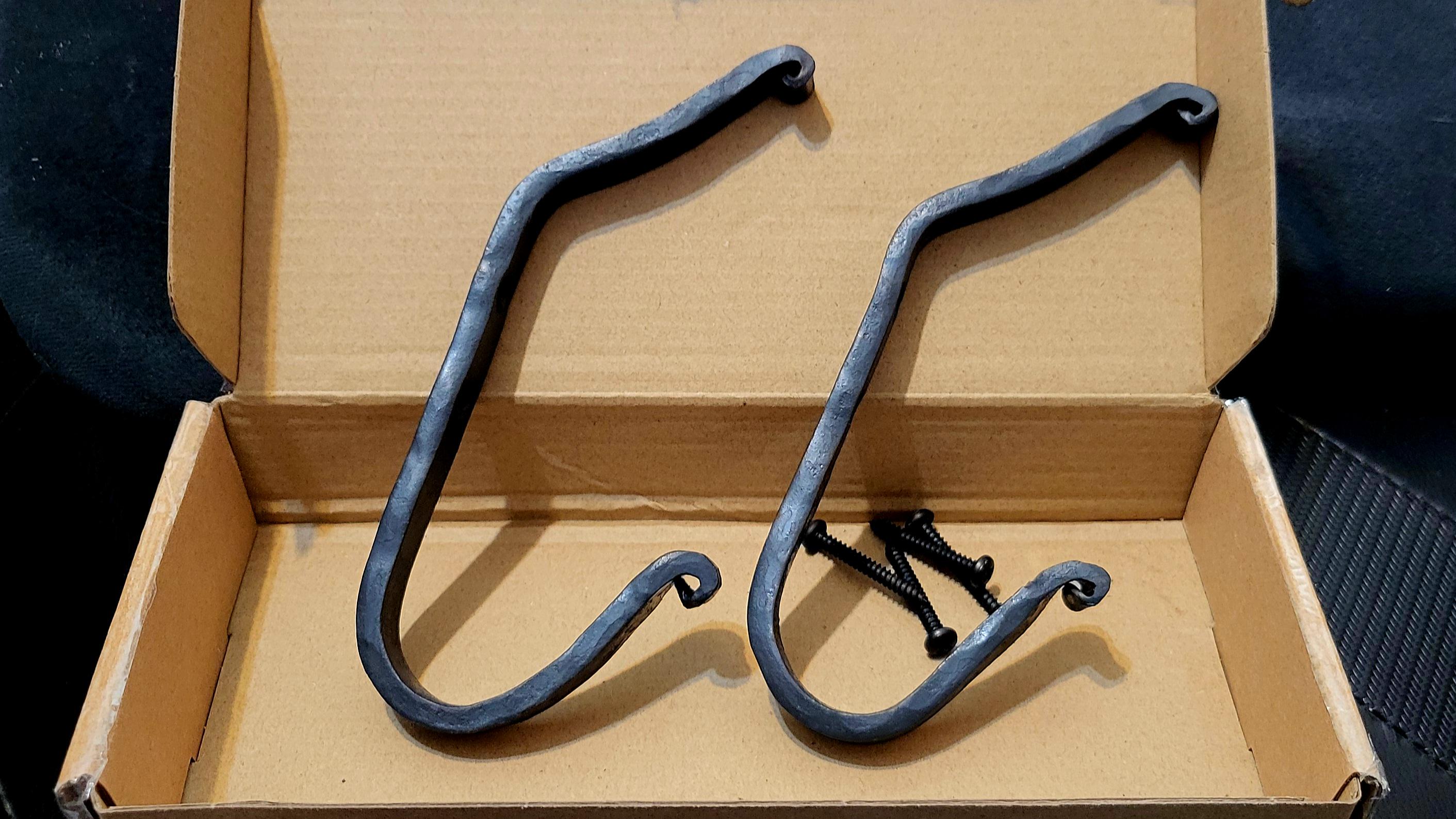 Hand Forged Double Wall Hook - Etsy