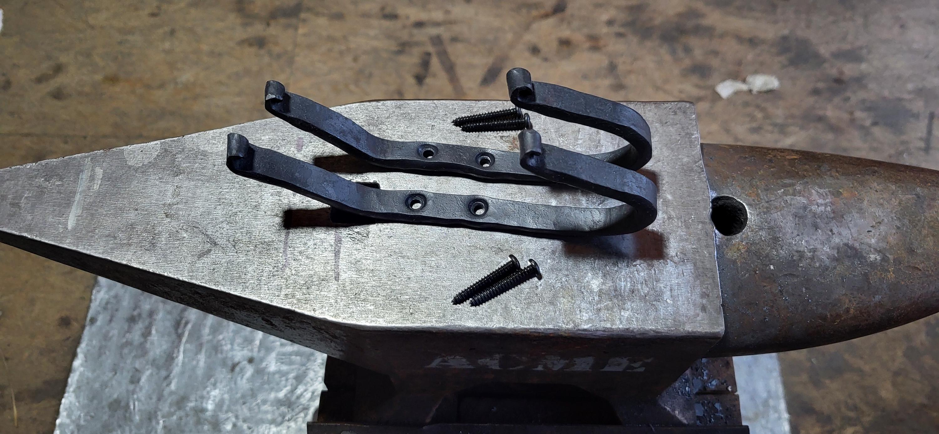 Hand Forged Double Wall Hook - Etsy