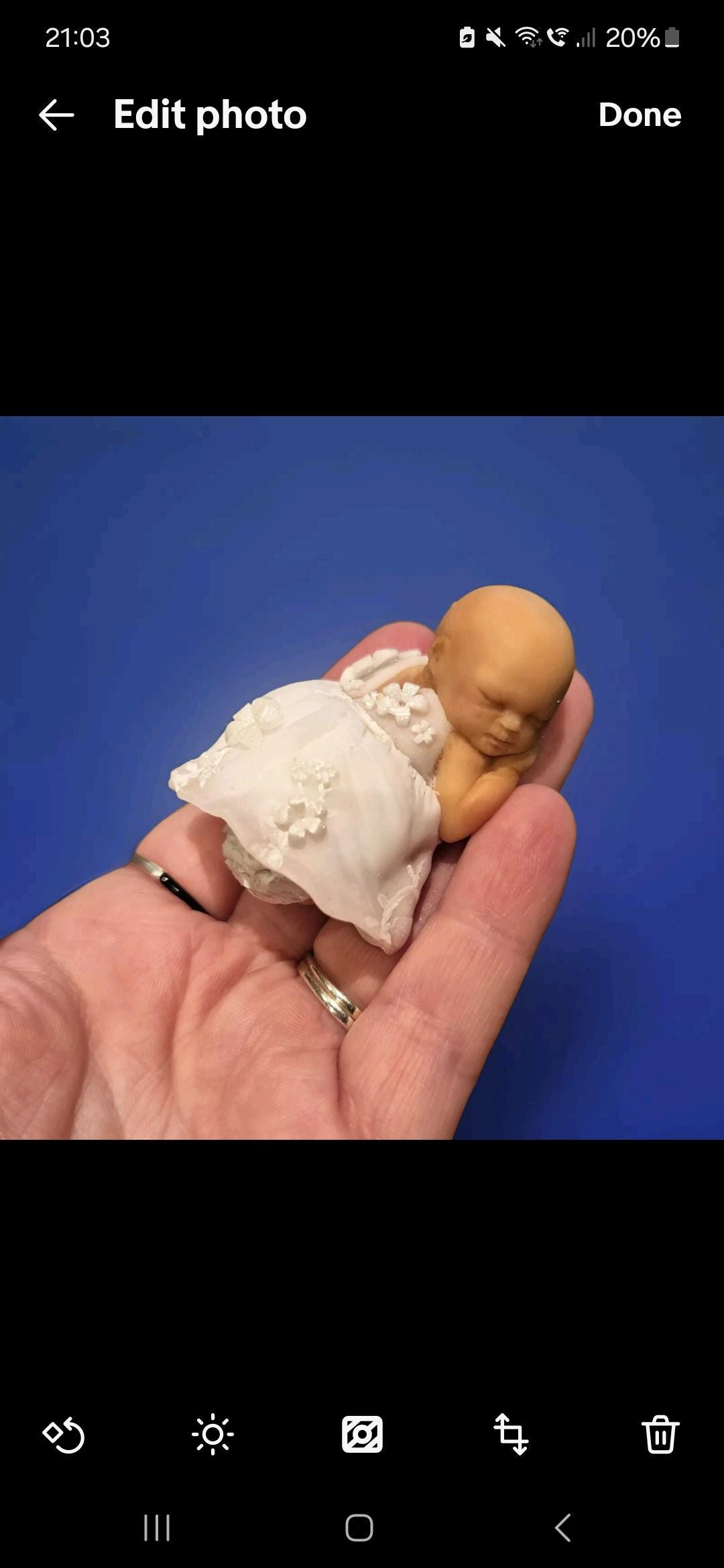 Baptism Keepsake Gift | Angel Baby | Custom Clay Sleeping Baby Figurine ...