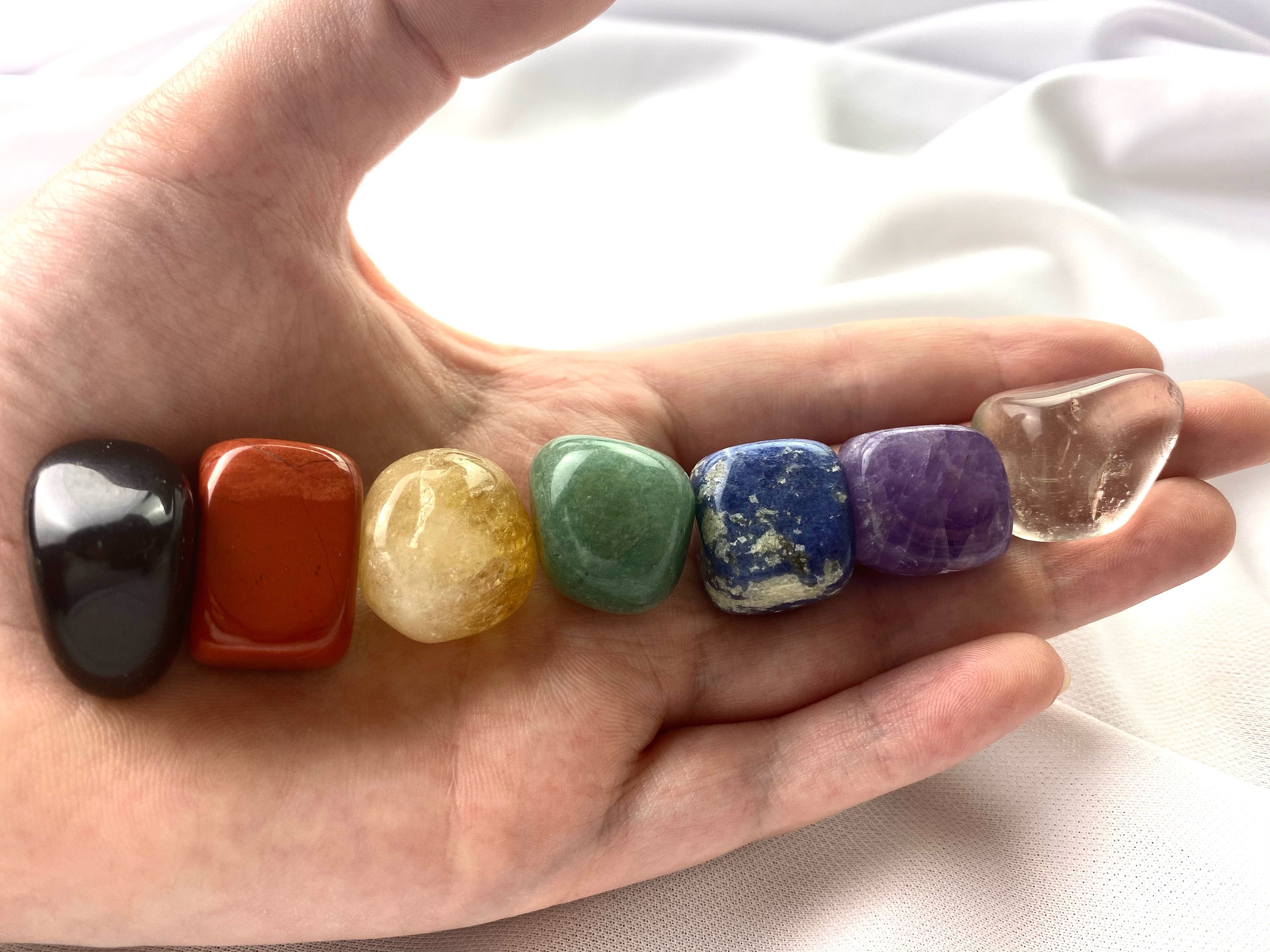Home & Living Home Décor Rocks & Geodes 7 Chakra Stones, Chakra Stones ...