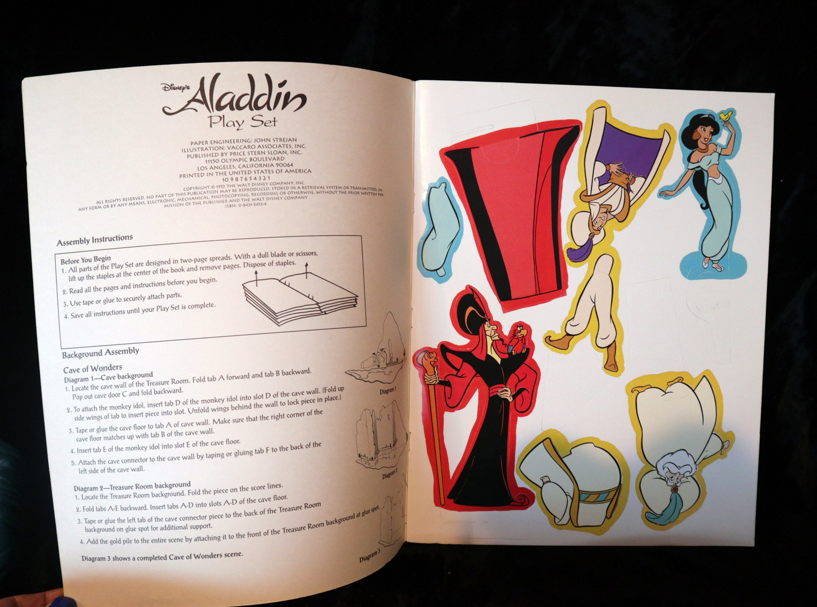 Vintage Disney's Aladdin Play Set by Troubador Press New and Mint 1992 ...