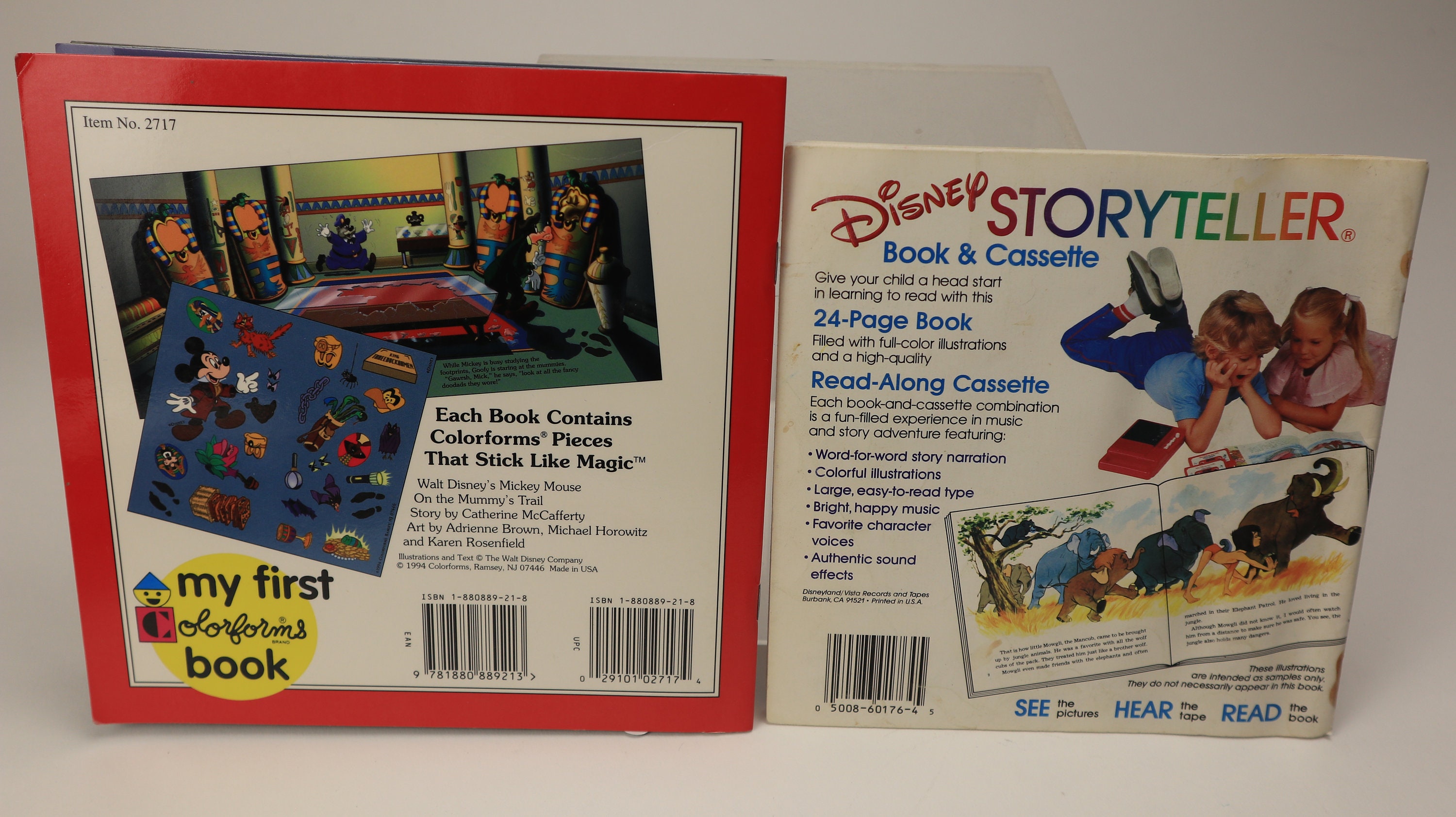 Vtg '94 Colorforms Book: Disney's Mickey Mouse on the Mummy's Trail ...