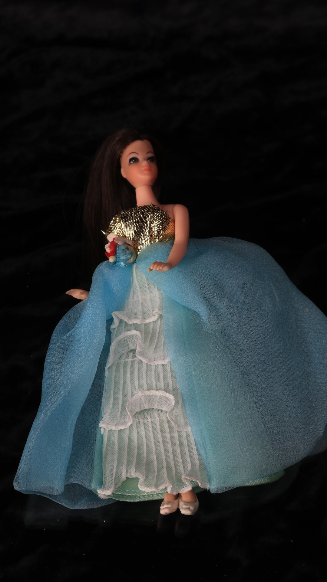 Vtg 1970 Topper Dawn Fashion Doll Outfit Blue Pouf #813 (outfit Only ...