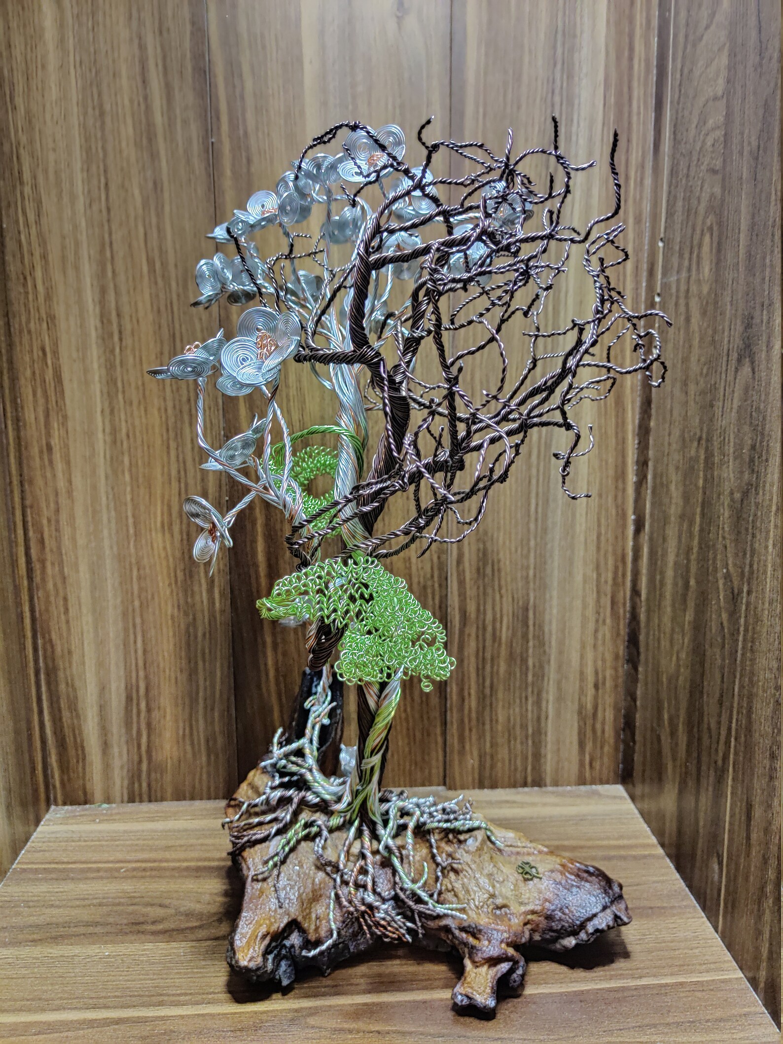 Wire tree with flowers Wire Tree Wire Sculpture Unique Gift | Etsy
