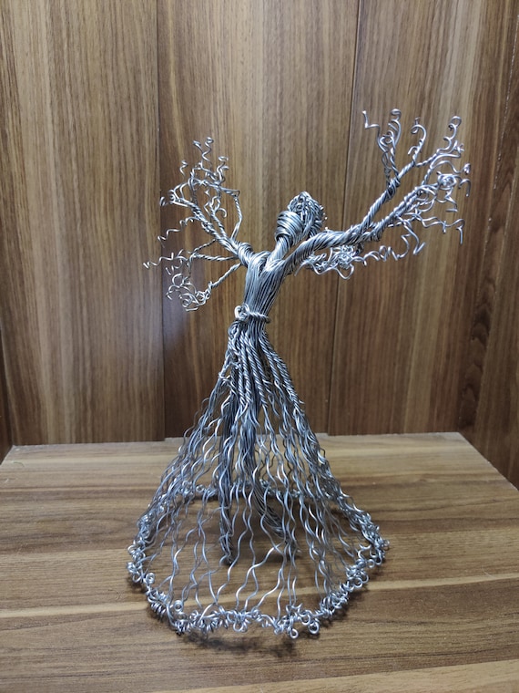 Lady in a Dress Figurine Female Wire Art Wire Sculpture | Etsy