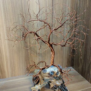 Brown Wire Tree Set on Piece of Wood, Unique Gift, Home Décor, - Etsy