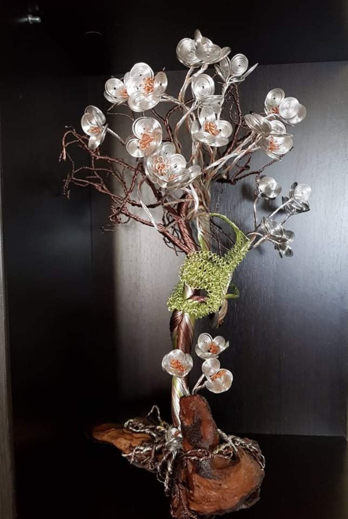 Wire tree with flowers Wire Tree Wire Sculpture Unique Gift | Etsy