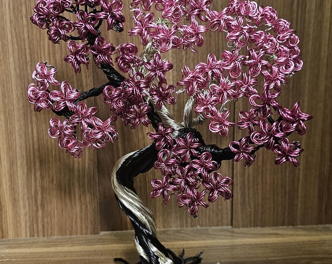 Blossom Wire Tree, Pink Tree, Wire Sculpture, Unique Gift, Anniversary ...