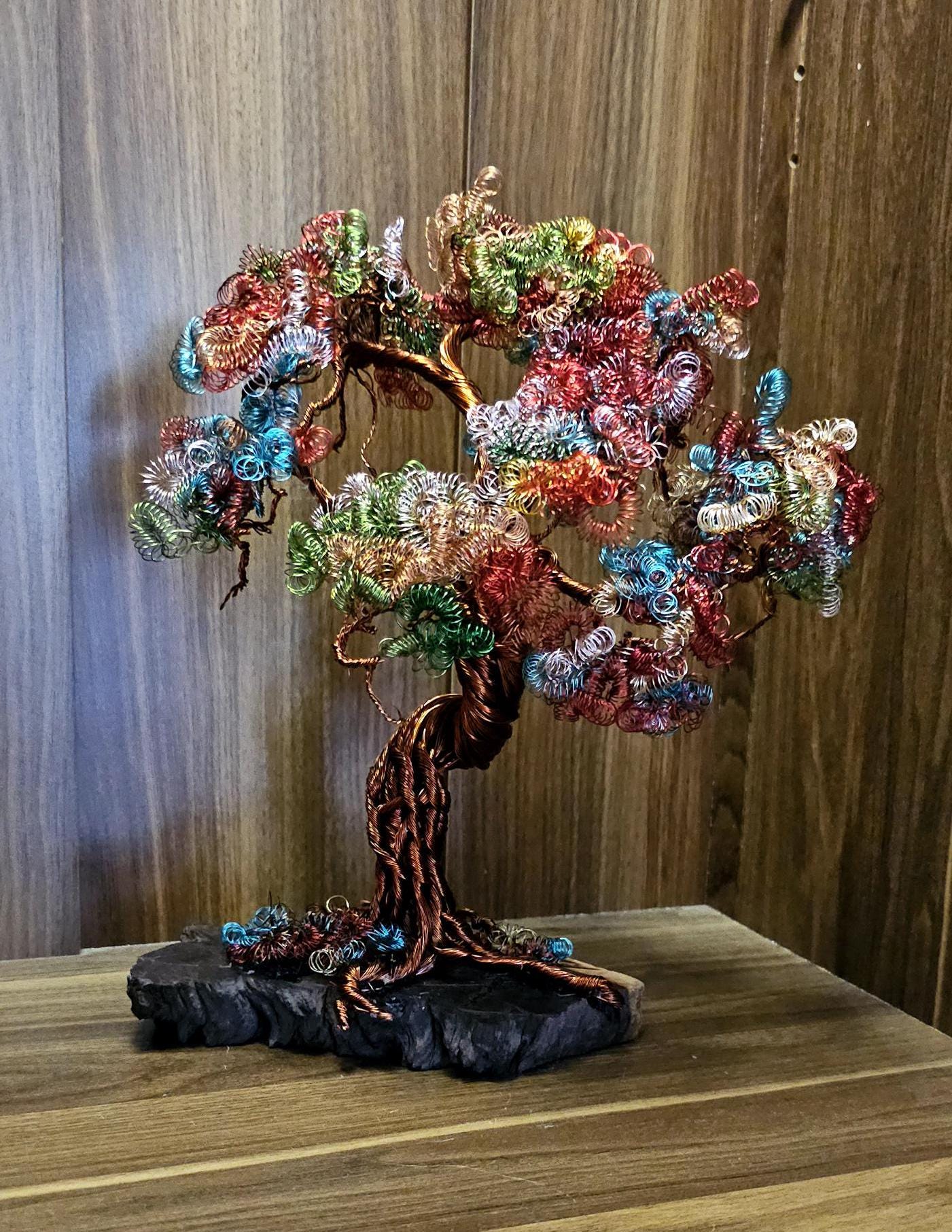Copper Wire Tree, Tree Wire Sculpture, Autumn Tree, Home Décor, Unique ...