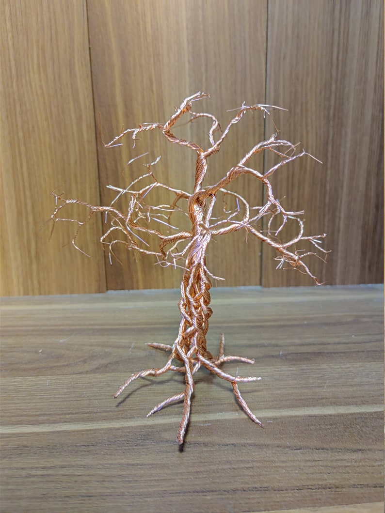 Rose Gold Copper Wire Tree Small Tree Sculpture Unique Gift | Etsy