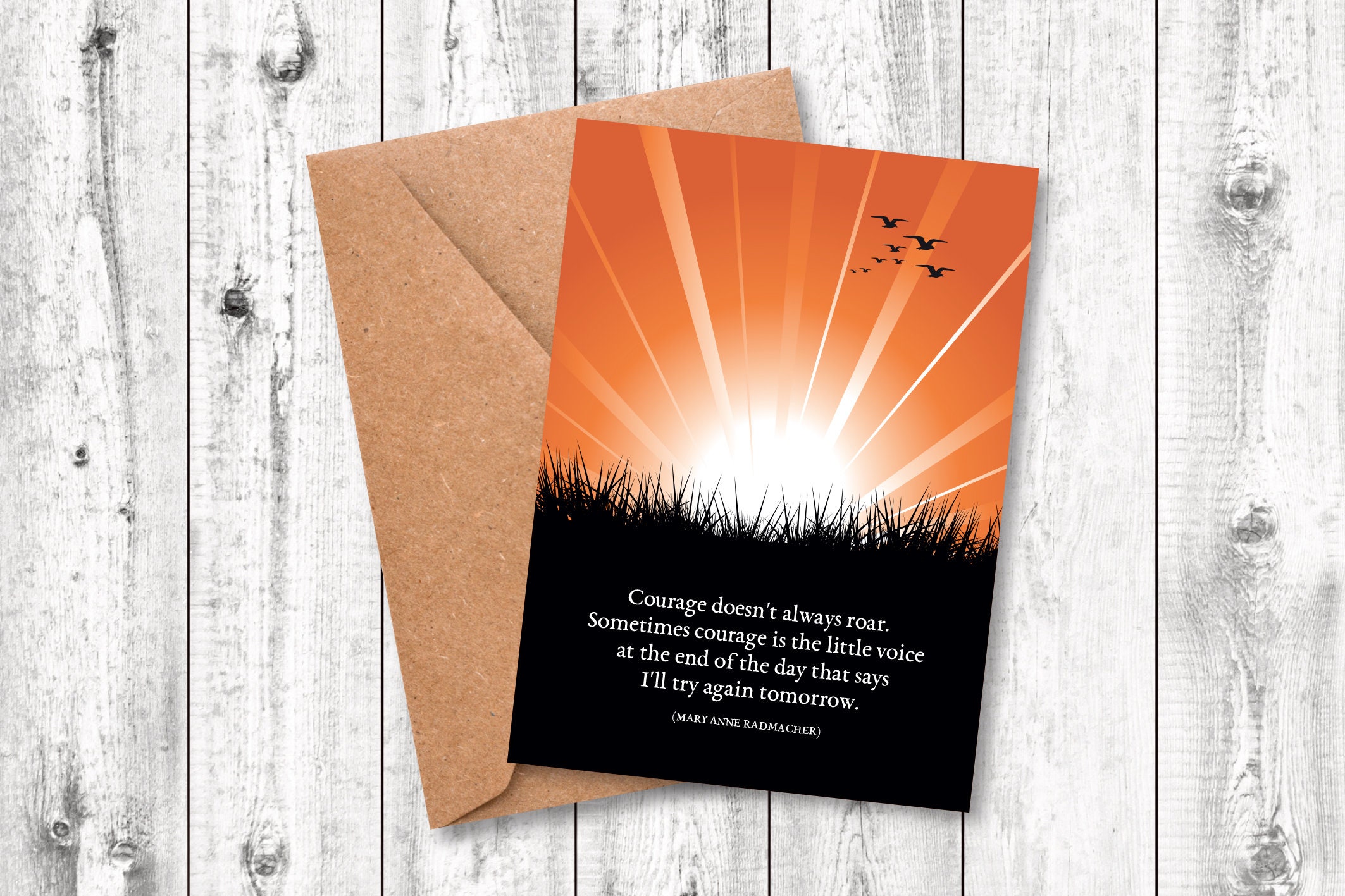Courage Greeting Card Positive Affirmation Motivational - Etsy UK