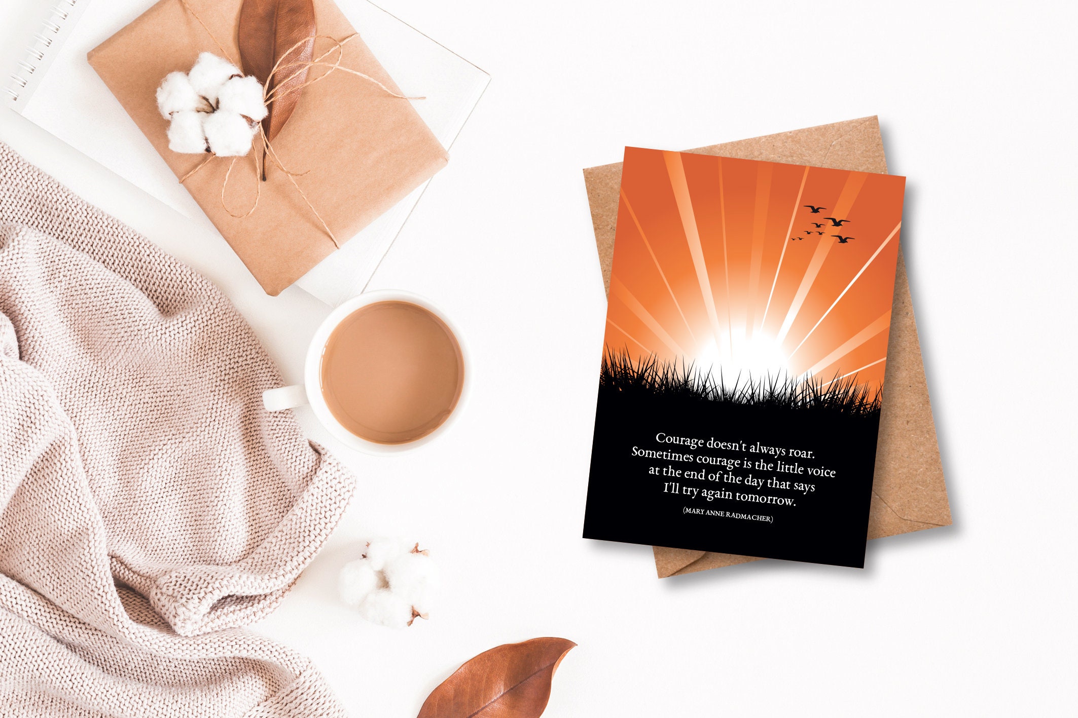 Courage Greeting Card Positive Affirmation Motivational - Etsy UK