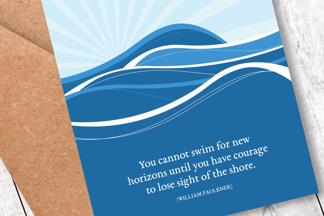 Waves Greeting Card Positive Affirmation Motivational Card Positive ...