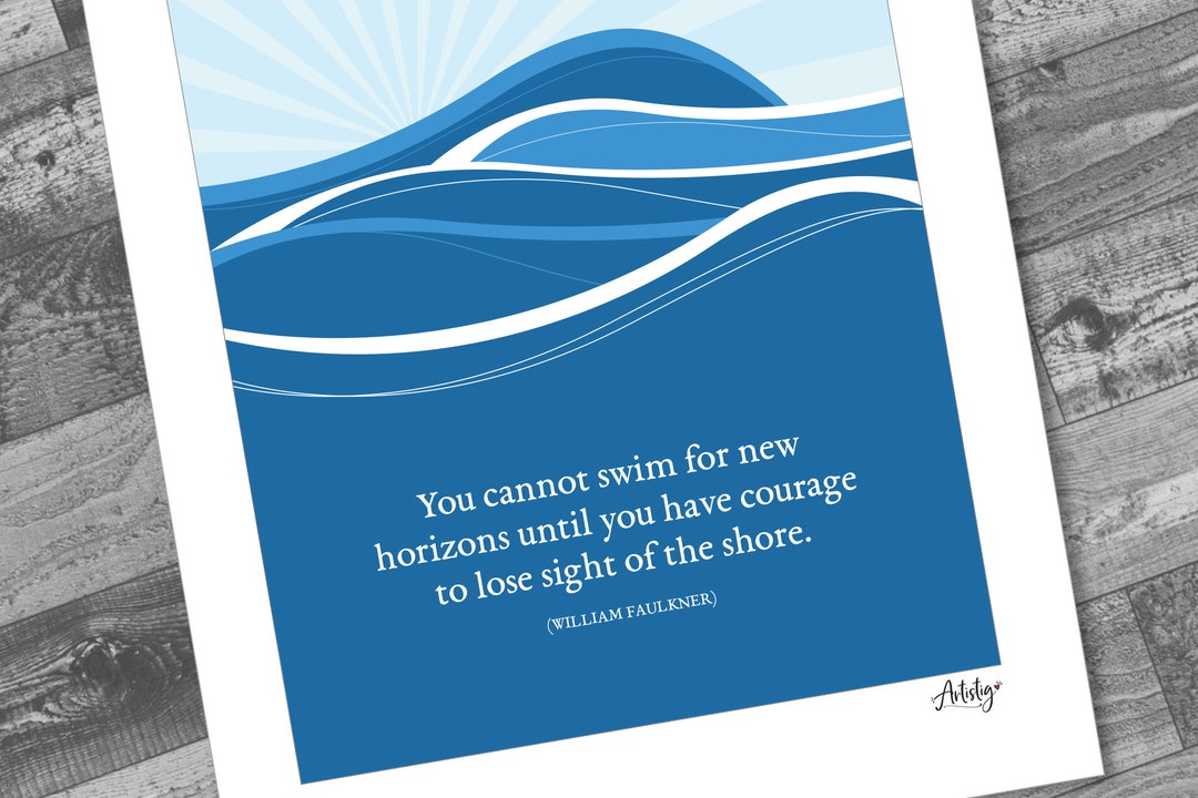 Waves A4 Poster | Positive Affirmation | Motivational Wall Art ...