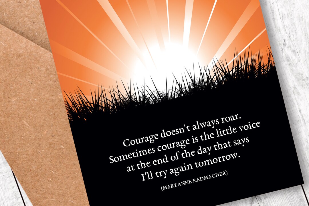 Courage Greeting Card | Positive Affirmation | Motivational Card ...