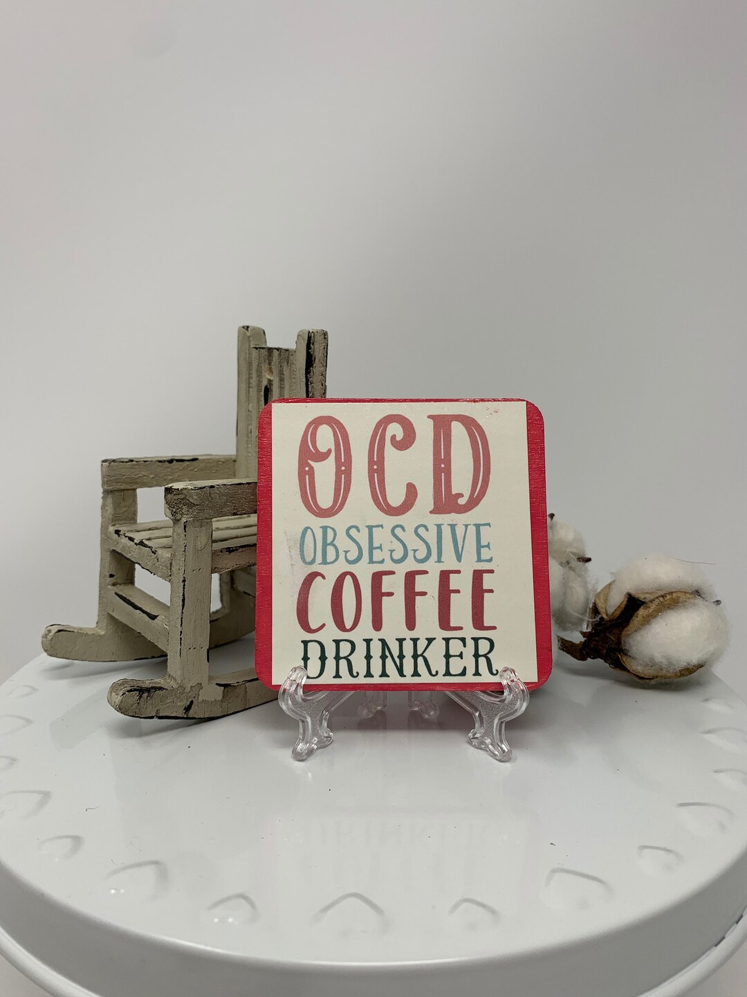 OCD - Obsessive Coffee Drinker Mini Sign - DEFECT/FLAWED Discounted - Etsy