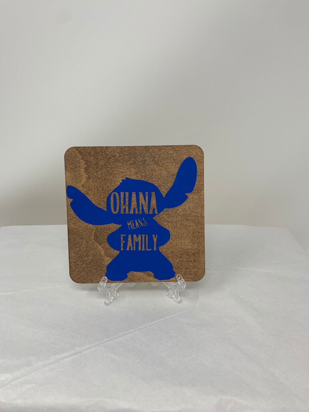 Disney Themed- Stitch Ohana Sign 4"x4" - Etsy