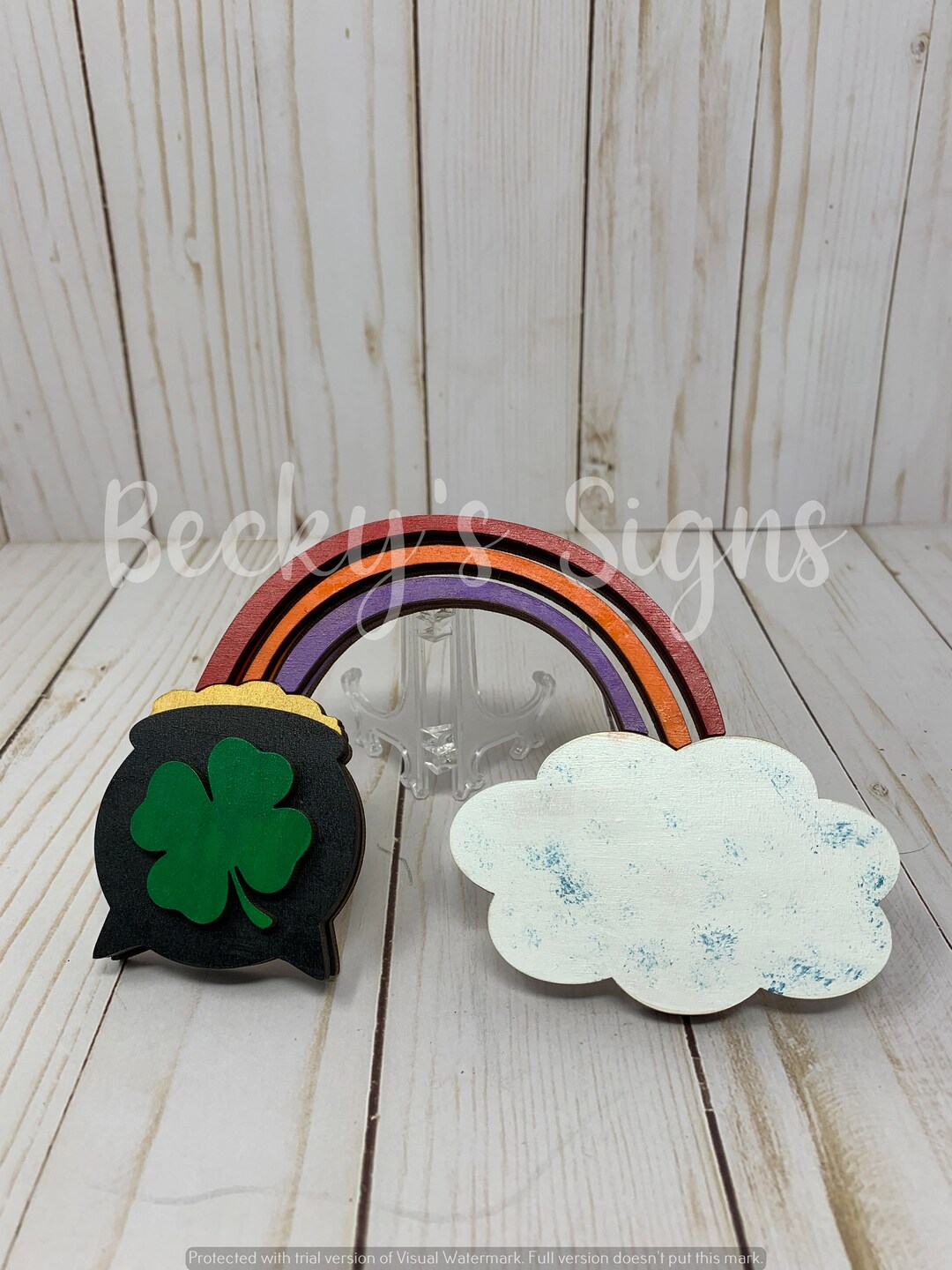 Saint Patricks Day - Rainbow With Pot of Gold - March 17th - Tiered ...