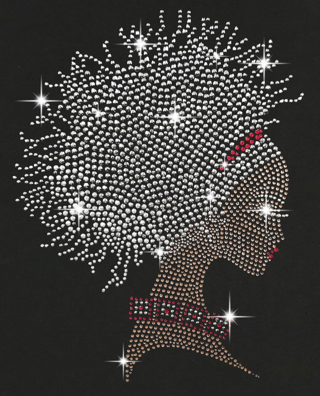 Epoxy Lady Rhinestone Bling Transfer / Tank Top / V- Neck T- Shirts ...