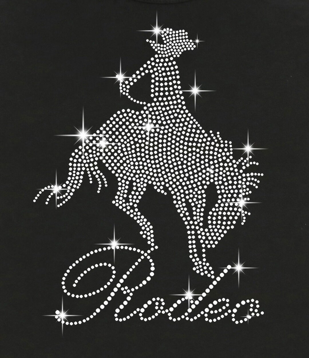Rodeo Girl Rhinestone Bling Transfer / Tank Top / V- Neck T- Shirts ...