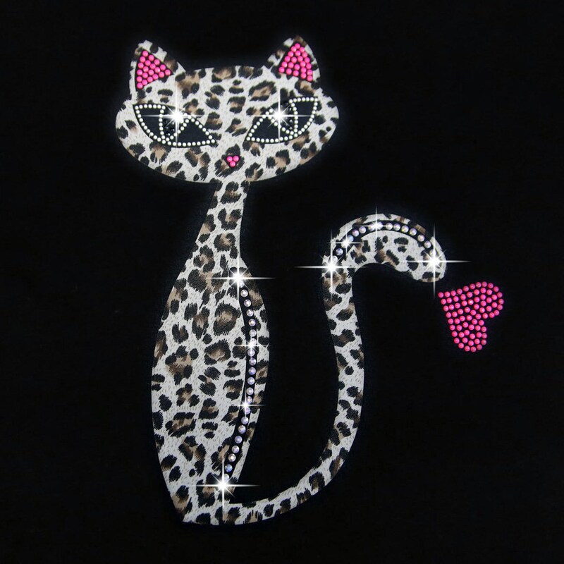Rhinestone Cat Shirt - Etsy