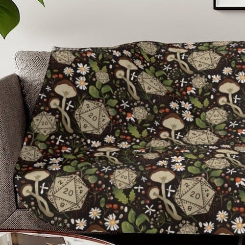Dnd Druid Blanket Dnd Sherpa Blanket Woodland Dnd Cover D20 - Etsy