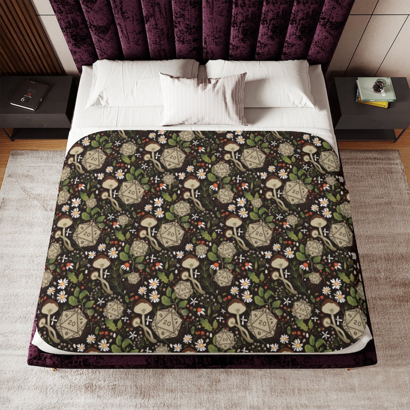 Dnd Druid Blanket Dnd Sherpa Blanket Woodland Dnd Cover D20 - Etsy