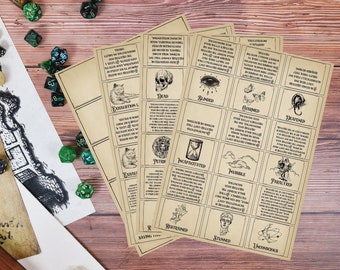 Dnd Printable Status Cards, Dnd Digital Status Cards, Dnd 5e Status ...