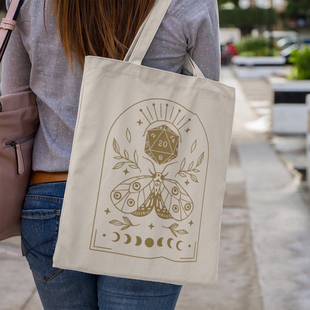 RPG, Dice Bag, Dungeons and Dragons Canvas Tote Bag, Dnd Canvas Tote ...