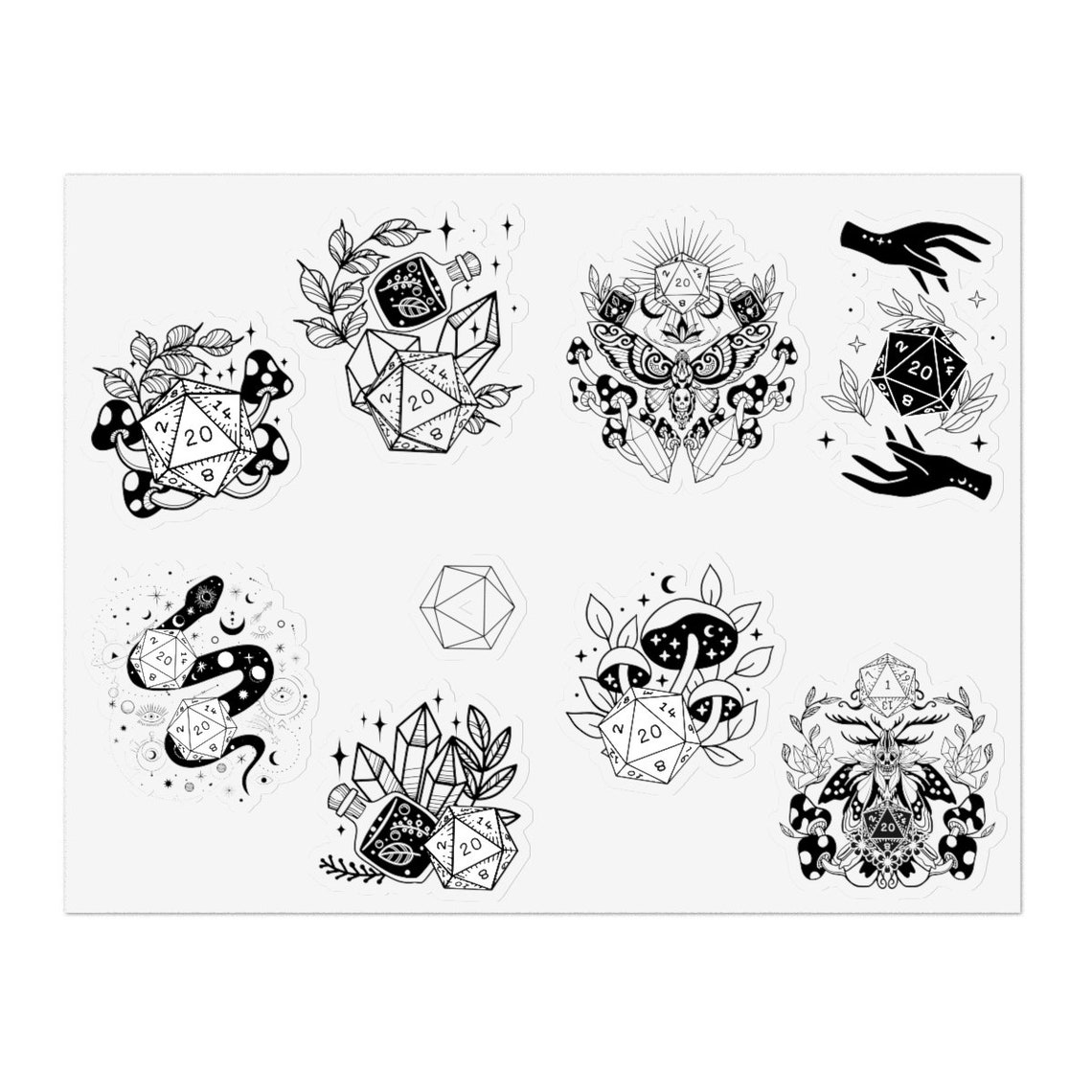 Dnd Sticker Sheet, Dnd Stickers, Dnd Sticker Bomb, TTRPG Stickers, Dnd ...