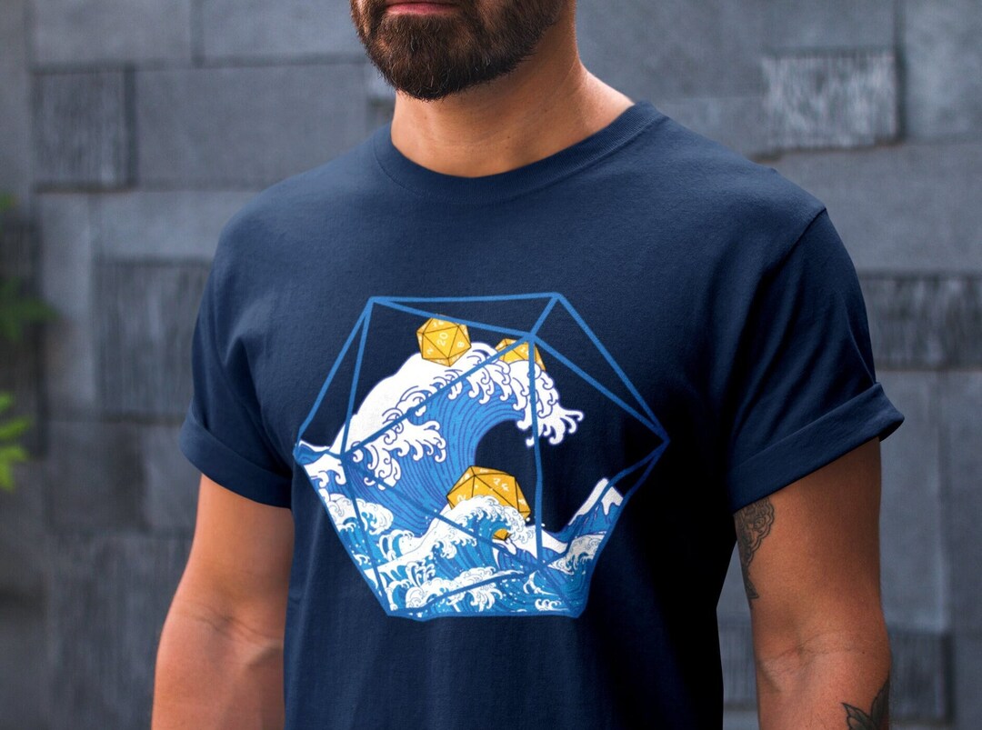 Anime Style Dnd Shirt, Great Wave Dnd Shirt, DM Shirt, D&D Shirt, Dnd ...