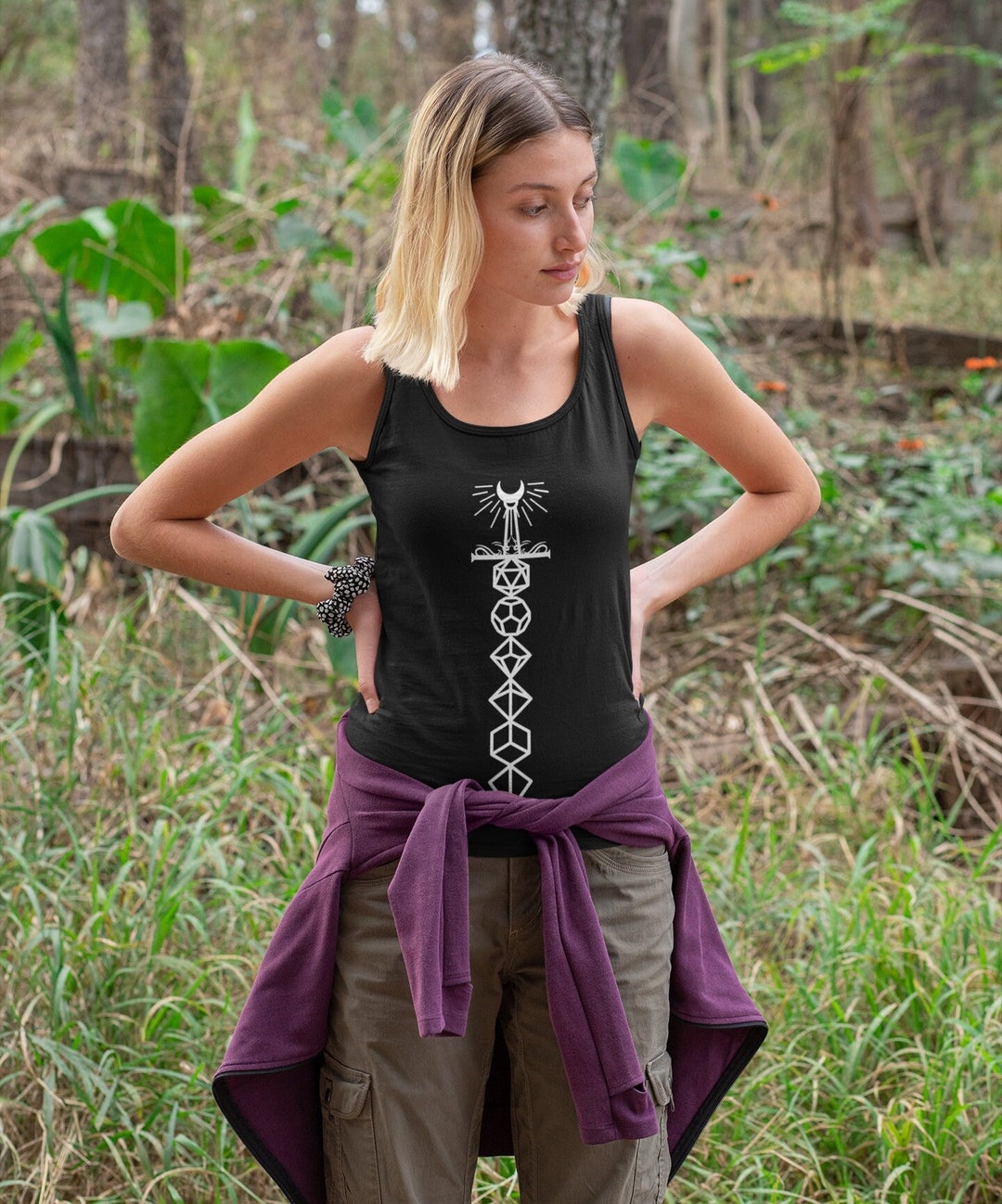 RUNS SMALL Dnd Sword Tank Top, D20 Tank Top, Dnd Tank Top, Women's Tank ...