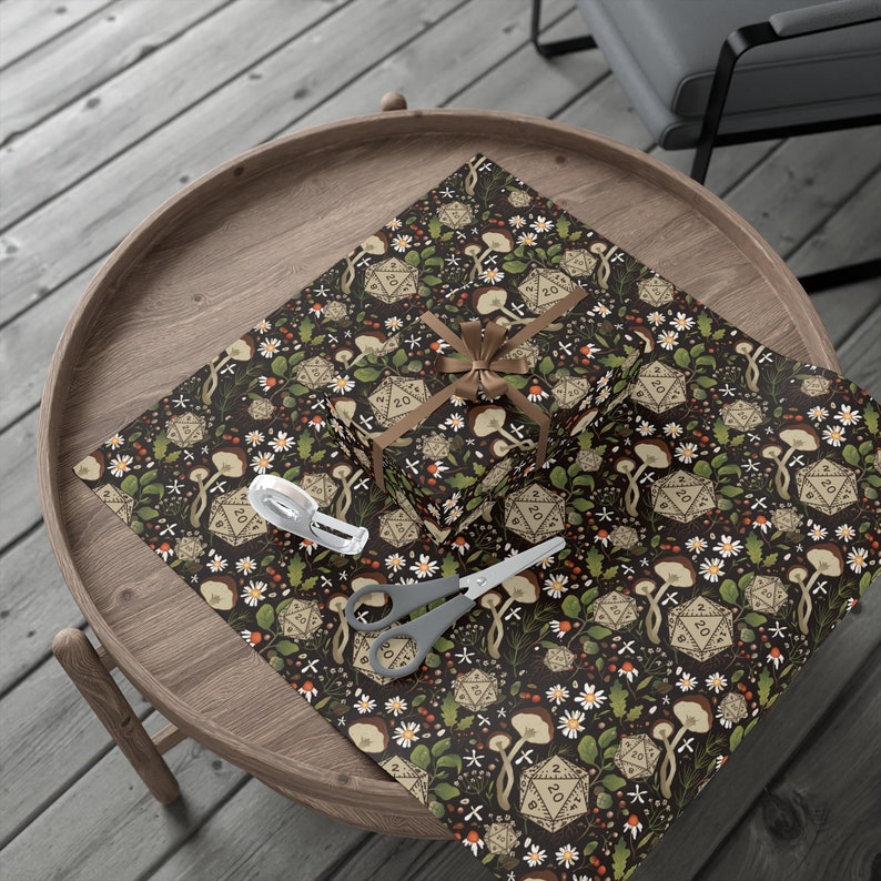 Dnd Gift Wrap Paper, Dnd Druid Gift Wrapping Paper, Dnd Gift Packing ...