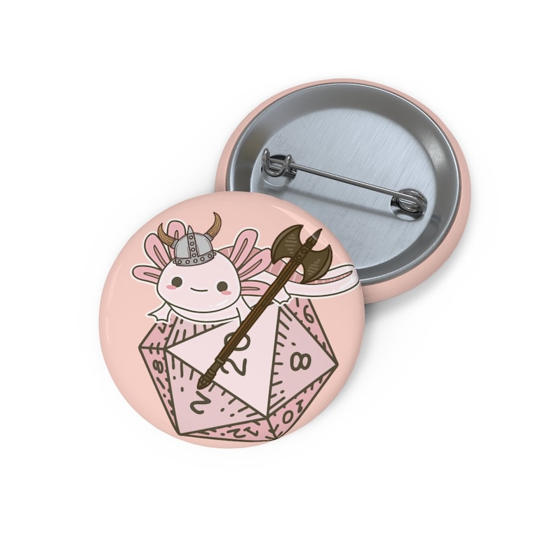 Barbarian Axolotl Dnd Badge, Dnd Pin, DM Badge, DND Gifts, DM Gifts ...