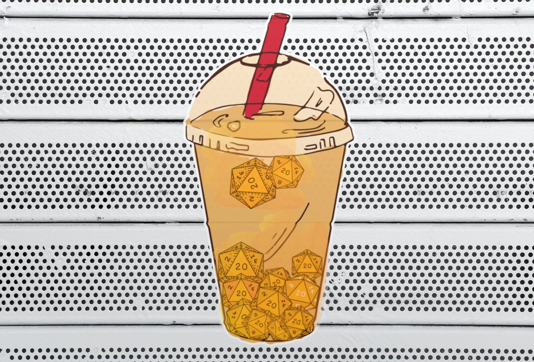 Dnd Pumpkin Spiced Dice Latte Dnd Stickers D20 Stickers Dnd - Etsy