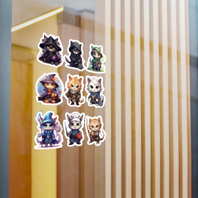 Dnd Rogue Cat Stickers, Dnd Cat Decals, Dnd Cats Sticker Sheet, Dnd ...