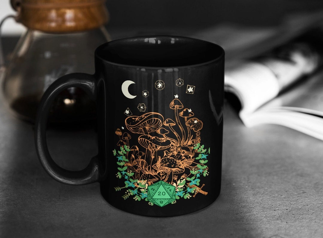 Dnd Magic Mushrooms Mug, Dnd Mushroom Mug, D20 Mug, RPG Mug, Dnd Gift ...