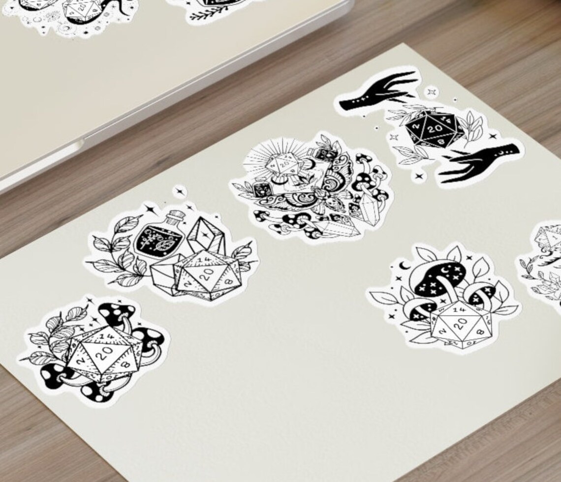 Dnd Sticker Sheet, Dnd Stickers, Dnd Sticker Bomb, TTRPG Stickers, Dnd ...