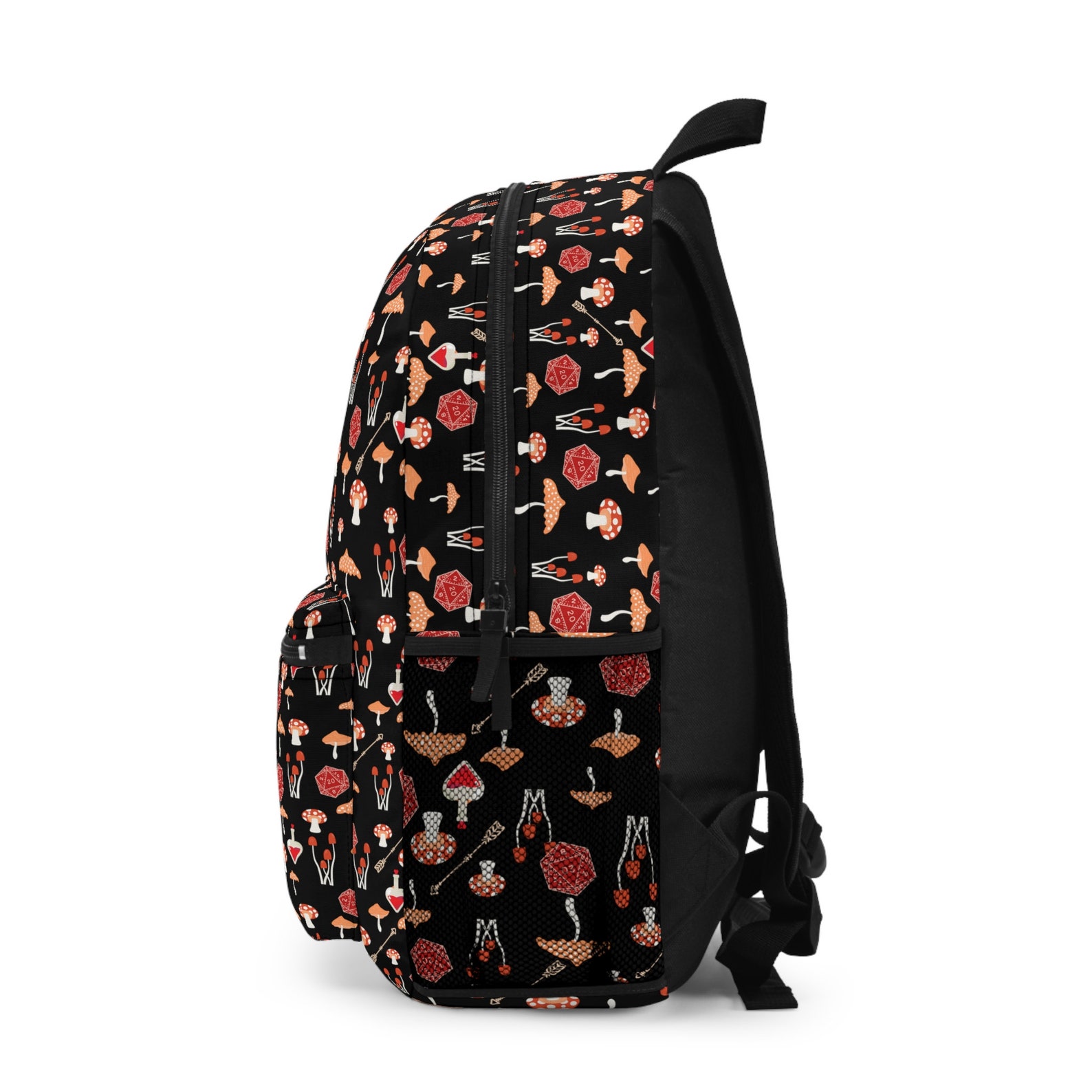 Dnd Backpack, Dnd Laptop Bag Backpack, Mushrooms D20 Backpack, Dnd ...