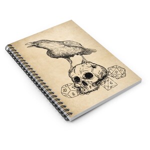 Dnd Notebook, D&D Journal, Dnd Raven and Dice Notebook, Dnd Character ...
