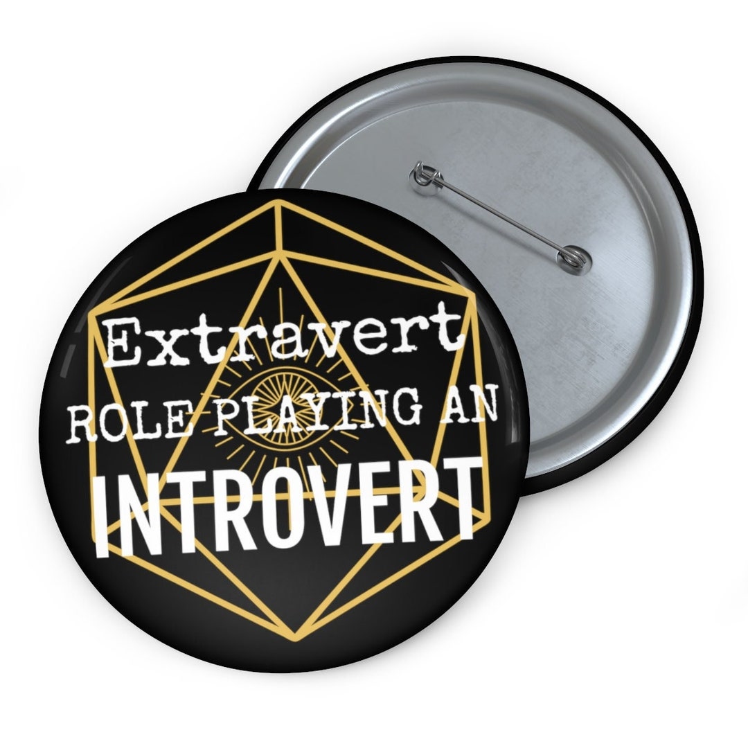 Introvert Roleplaying Dnd Badge, Dnd Pin, DM Badge, DND Gift, DM Gift ...