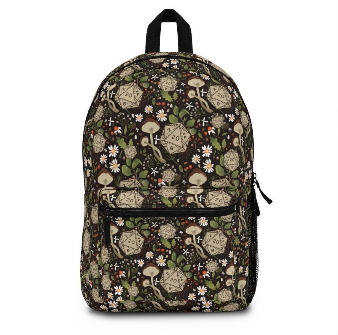 Dnd Backpack Dnd Laptop Bag Backpack Mushrooms D20 Backpack - Etsy