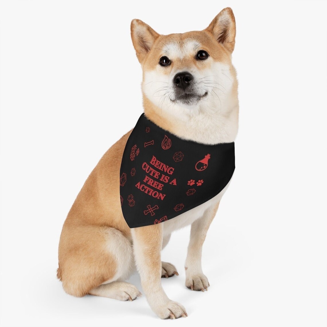 Dnd Dog Bandana Dnd Collar Being Cute is a Free Action Pet - Etsy