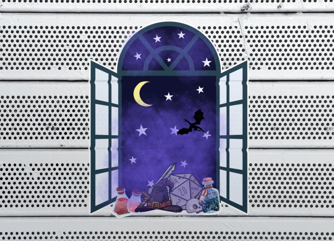 Dnd Window Sticker, Dnd Stickers, D20 Sticker, Dice Laptop Decal, DND ...