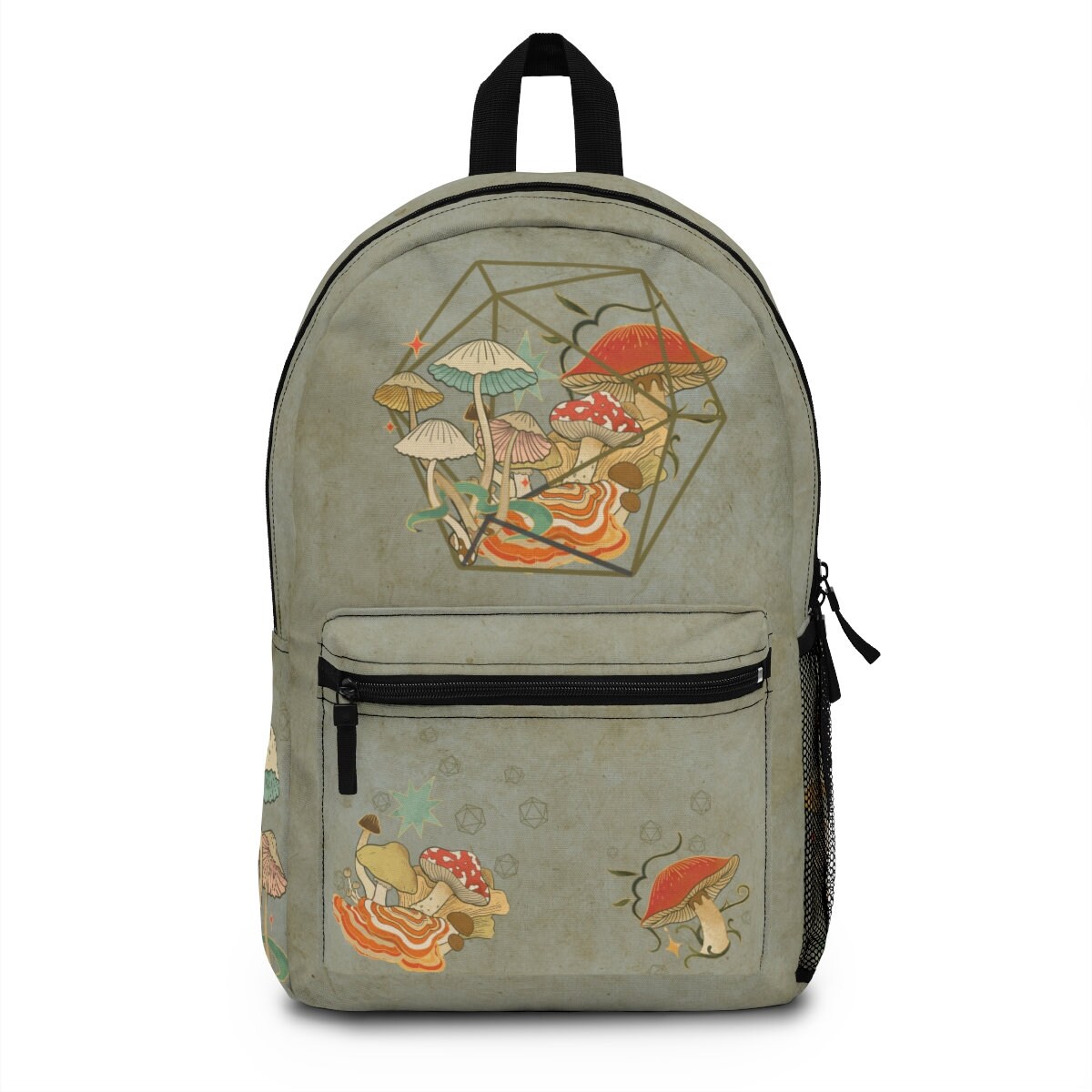 Dnd Backpack, Dnd Laptop Bag Backpack, Mushrooms D20 Backpack, Dnd ...