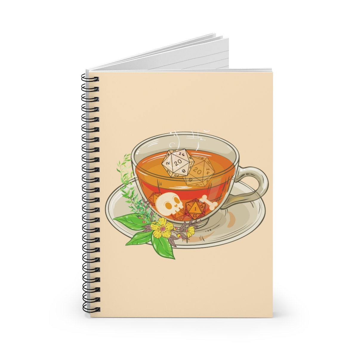 Dnd Journal Dice Tea D20 Notebook Dungeons Journal D&D - Etsy