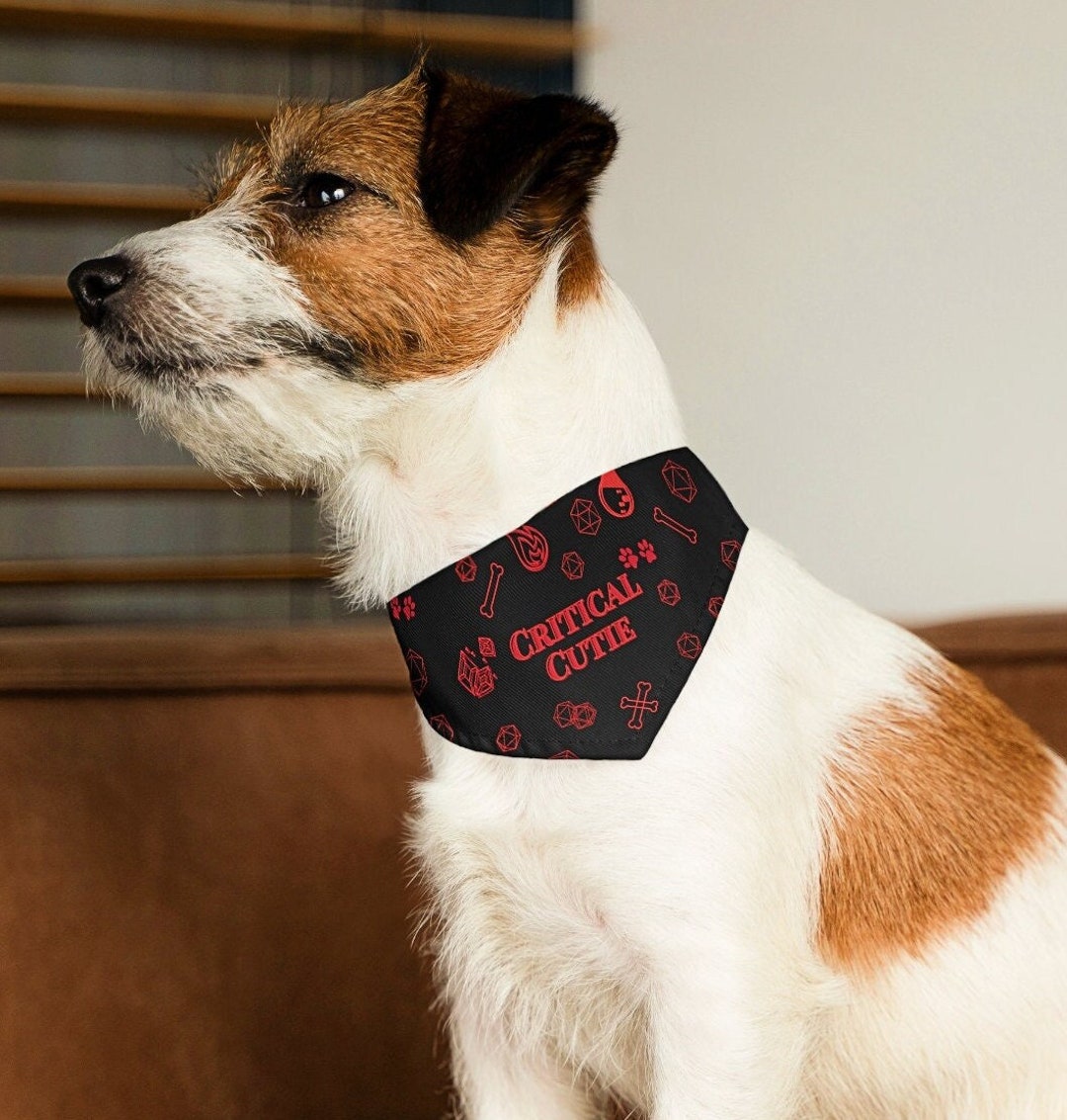 Critical Cutie Dnd Dog Bandana, Dnd Collar, D&D Pet Bandana, Pet ...