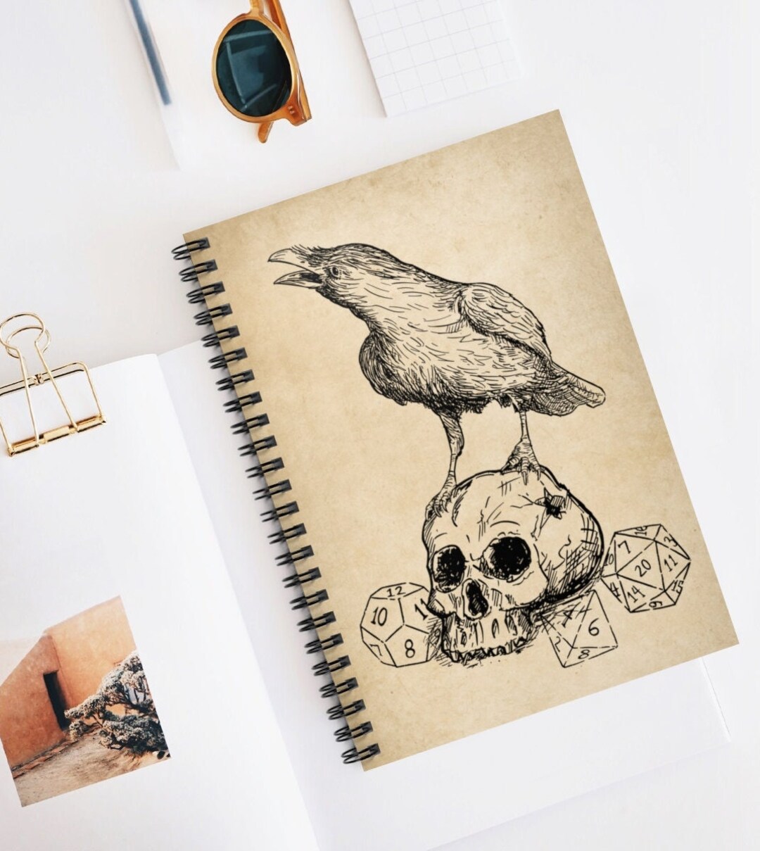 Dnd Notebook, D&D Journal, Dnd Raven and Dice Notebook, Dnd Character ...