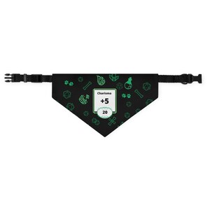 Dnd Dog Bandana, Dnd Collar, Charisma Stats Dog Bandana, Pet Bandana ...